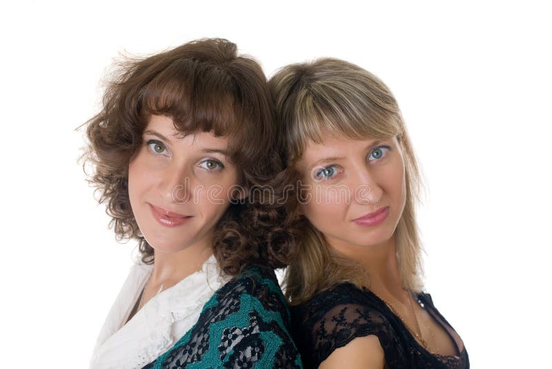 Zwei Blondinen Stockfoto Bild Von Mode Freundlich Farbe 33684430