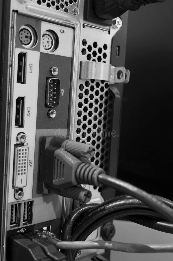 Ports stock image. Image of ports, cables, sockets, desktop - 79531247