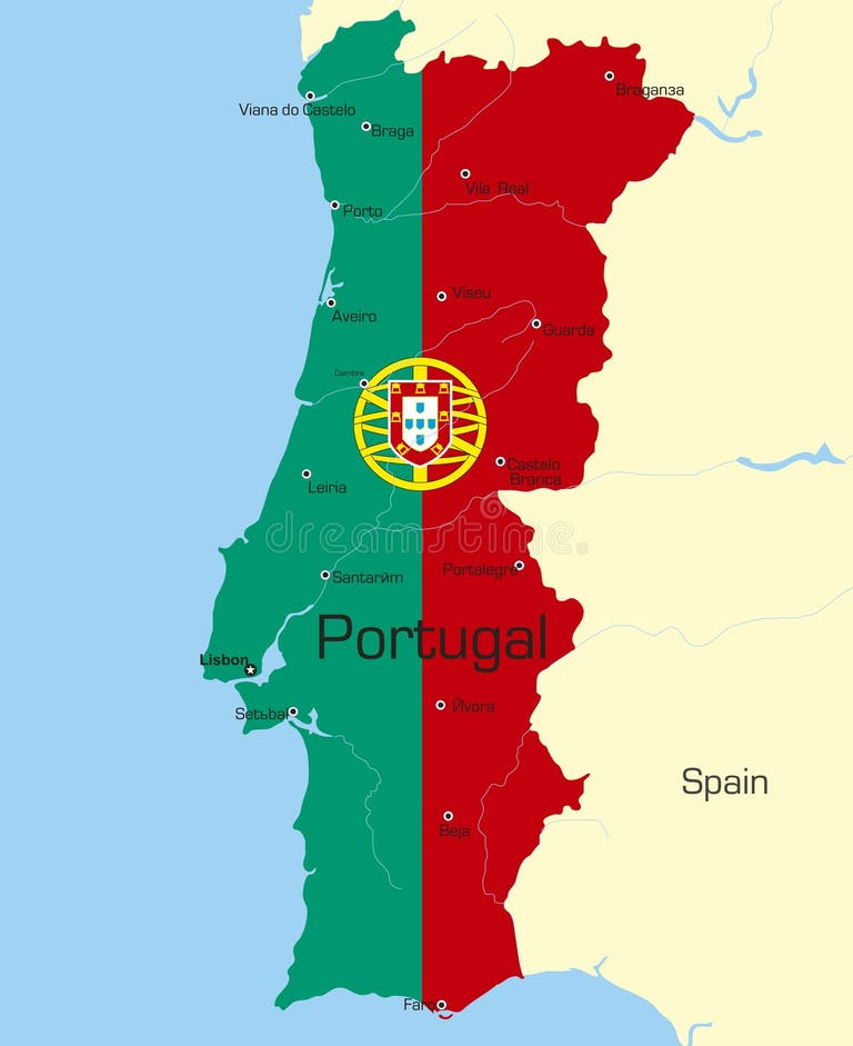 Map Portugal Country Stock Illustrations – 10,290 Map Portugal Country ...