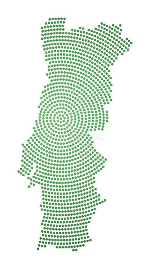 Portugal dotted map. stock vector. Illustration of pixel - 263733429
