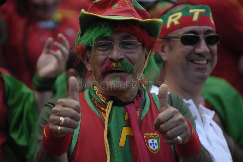 Portugal Fan at EURO 2008 editorial stock image. Image of match - 7499699