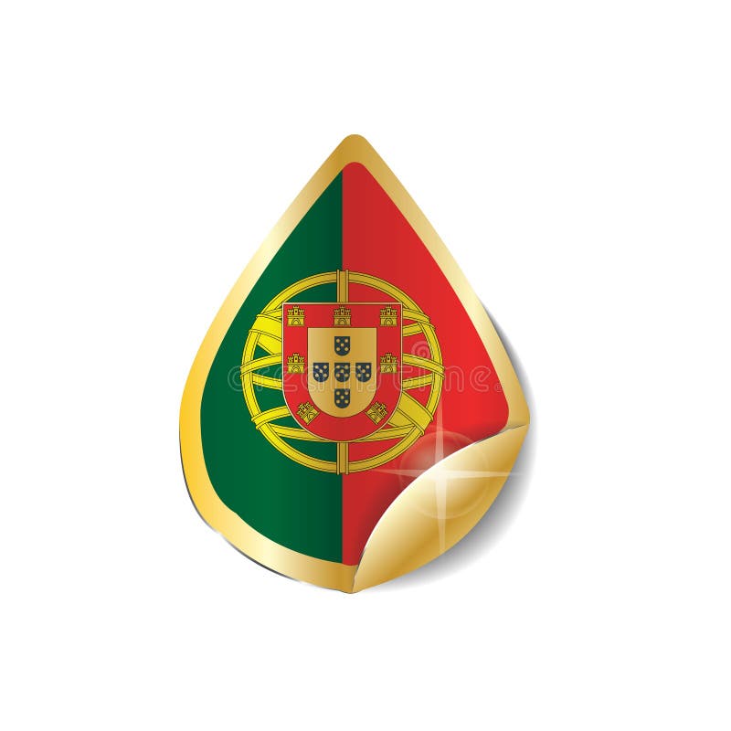 Portugal Flag Sticker. Vector Illustration Decorative Design Stock ...