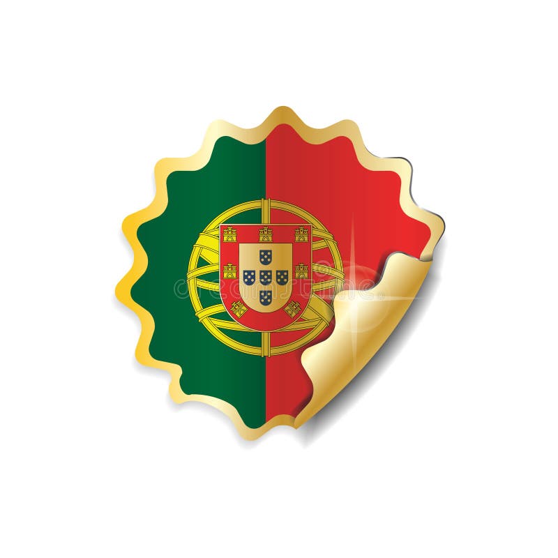 Portugal Flag Sticker. Vector Illustration Decorative Design Stock ...