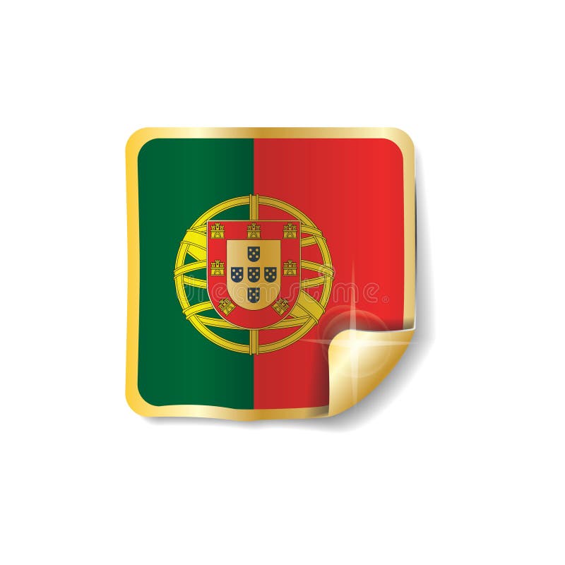 Portugal Flag Sticker. Vector Illustration Decorative Design Stock ...