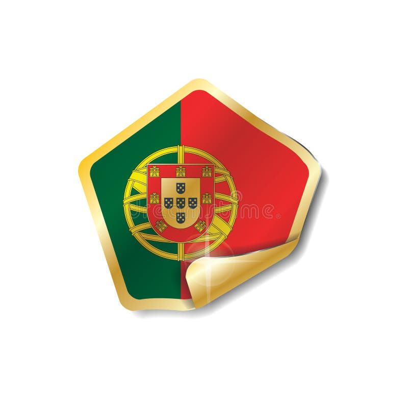Portugal Flag Sticker. Vector Illustration Decorative Design Stock ...