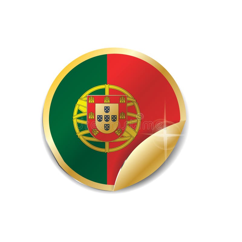 Portugal Flag Sticker. Vector Illustration Decorative Design Stock ...