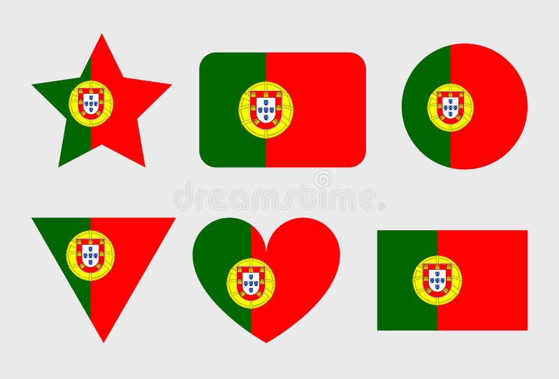Portugal Flag Vector Icons Set of Illustrations Stock Vector ...