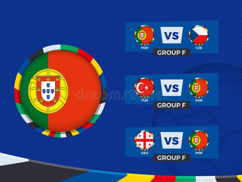 Portugal Football Team Match Schedule in Group Stage Stock Vector ...