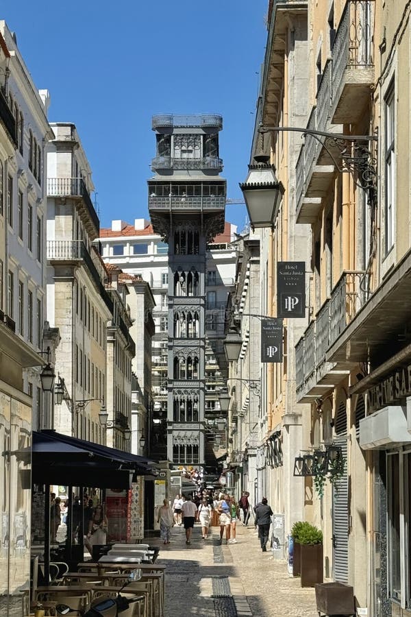 Lisbon, Portugal - July 2024: this Elevator is a Public Lift with a Stunning Observation Deck at ...
