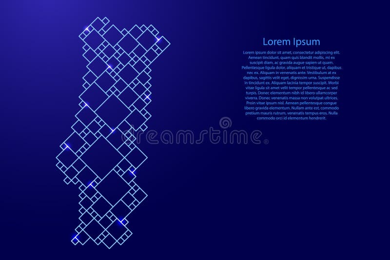 Portugal from Space at Night Stock Illustration - Illustration of ...