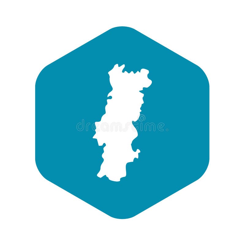 Portugal Map Icon, Simple Style Stock Vector - Illustration of country ...