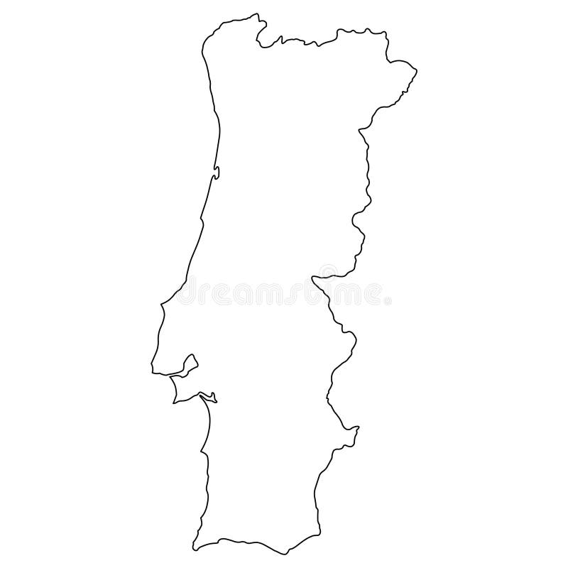 Portugal Map Symbol Shape, Travel Web Flat Concept Icon Vector ...