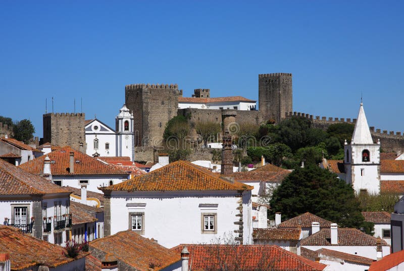 Portugal Obidos stock image. Image of view, panoramic - 22580895