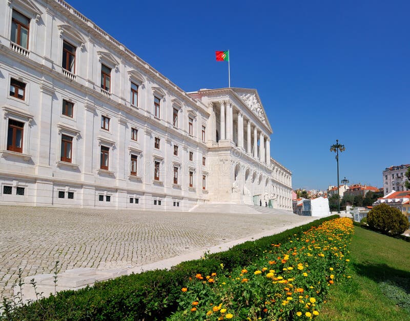 Portugal Parliament, Lisbon Stock Image - Image of central, generic ...