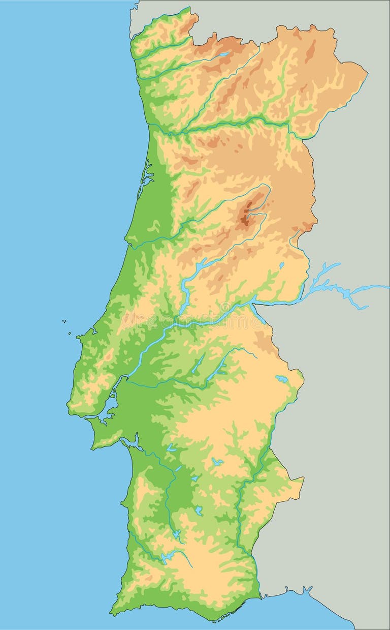 Portugal High Relief Map Stock Illustrations – 38 Portugal High Relief ...