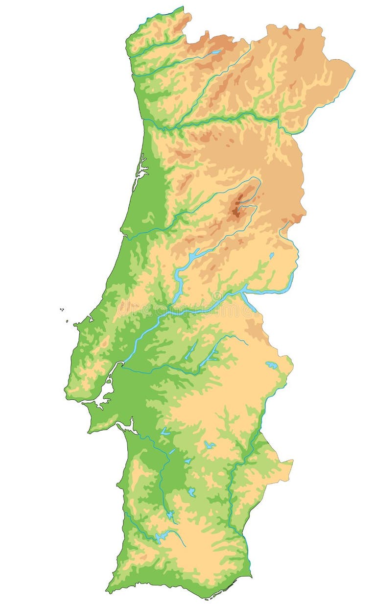 Portugal High Relief Map Stock Illustrations – 35 Portugal High Relief ...