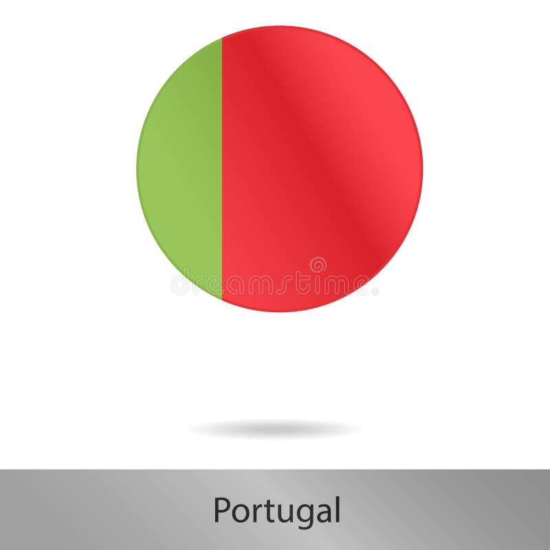 Portugal Round Icon with Shadow Stock Illustration - Illustration of ...