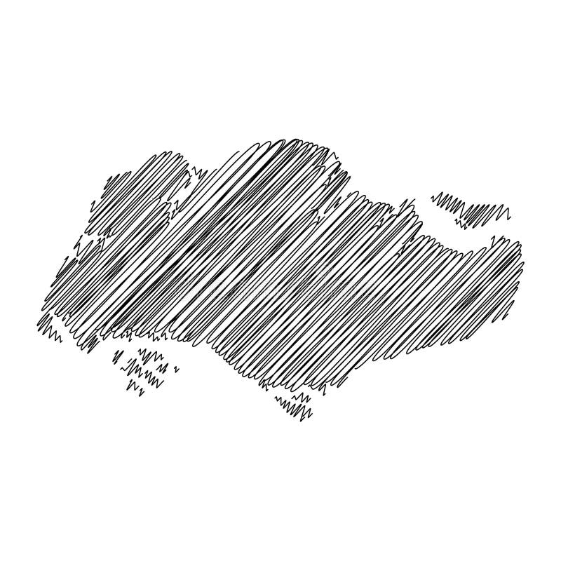 Singapore Thread Map Line Vector Illustration Stock Vector ...
