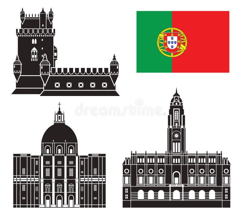Portugal stock vector. Illustration of structure, city - 57428543