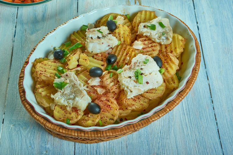 Portuguese Braga Style Cod stock image. Image of delicious - 151916379