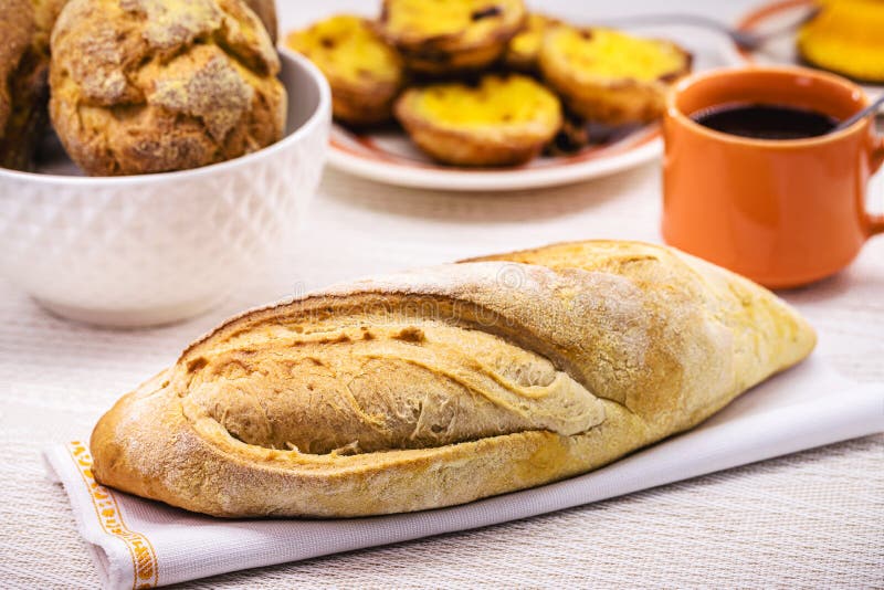 Portuguese Bread, Called Cacete, Served for Breakfast with Bread and ...