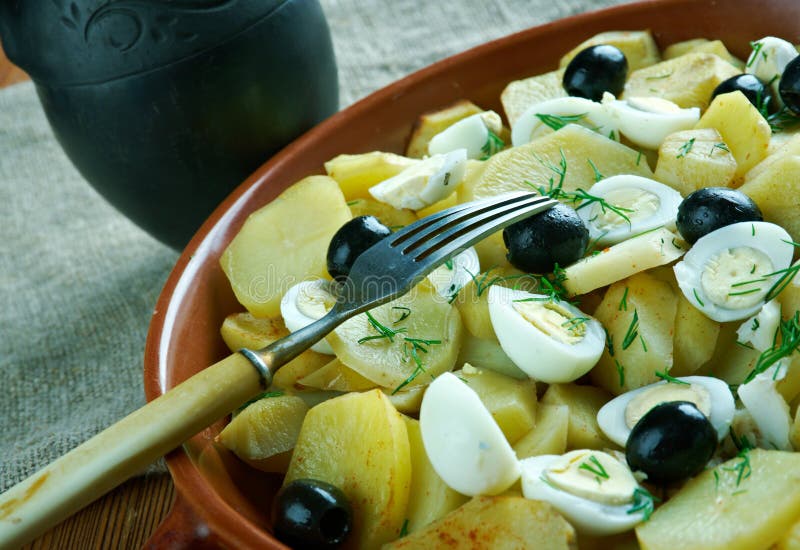 Portuguese Cod Fish Casserole Stock Photo - Image of peppers, salted ...