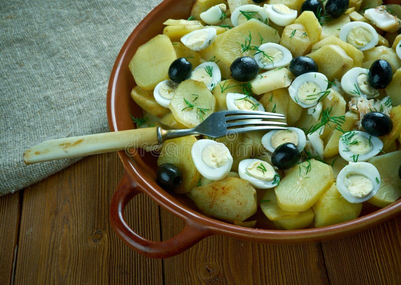 Portuguese Cod Fish Casserole Stock Image - Image of peppers, meal ...