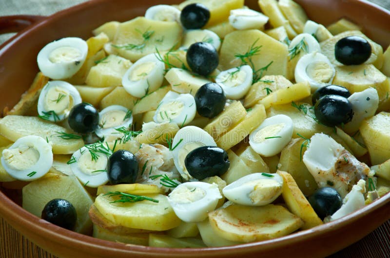 Portuguese Cod Fish Casserole Stock Image - Image of dried, bacalhoada ...