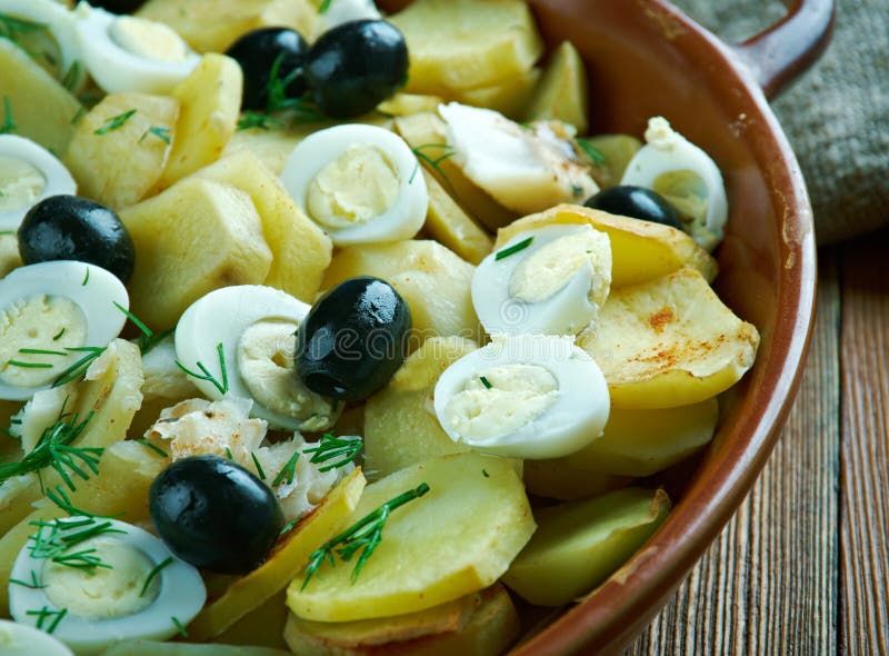 Portuguese Cod Fish Casserole Stock Image - Image of dried, codfish ...