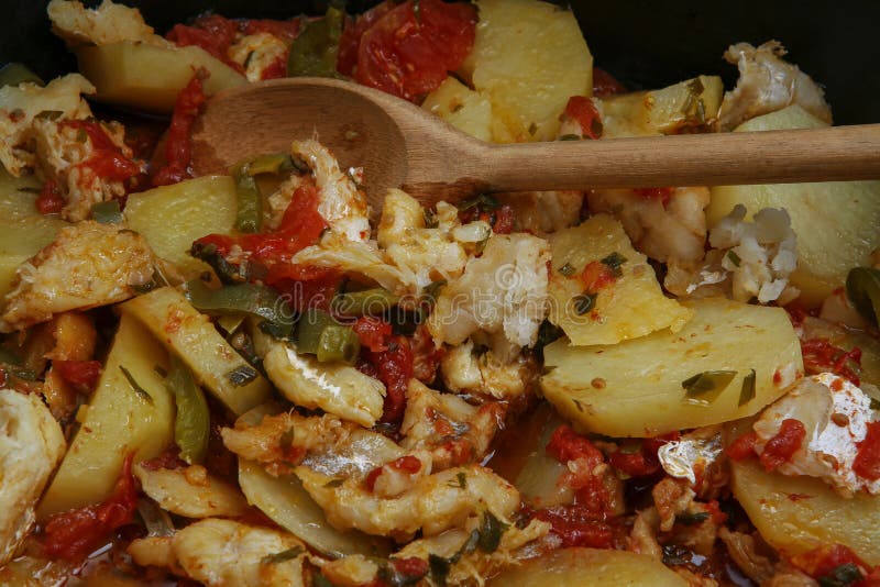 Portuguese Cod Fish Casserole Stock Photo - Image of portuguese, potato ...