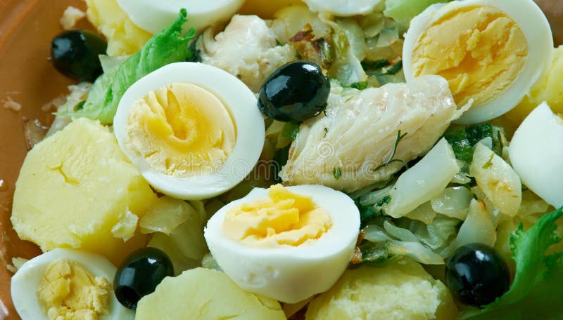 Portuguese Cod Fish with Vegetables Stock Photo - Image of food ...