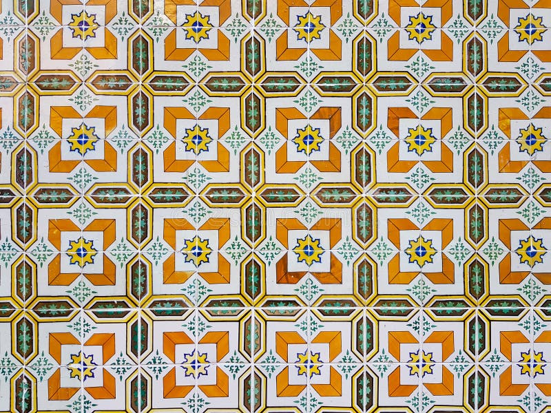 Portuguese Colorful Tiles Background, Pattern Stock Image - Image of ...