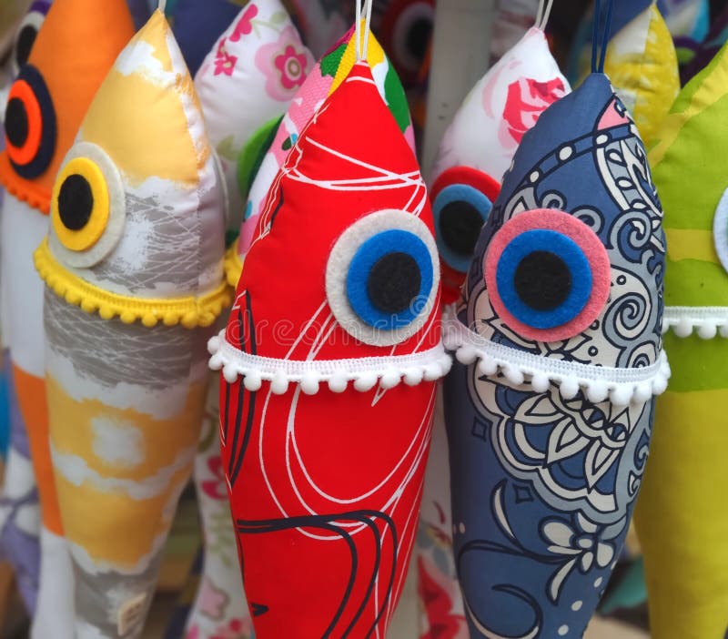 Portuguese Fabric Fish for Decoration Stock Image - Image of culture ...