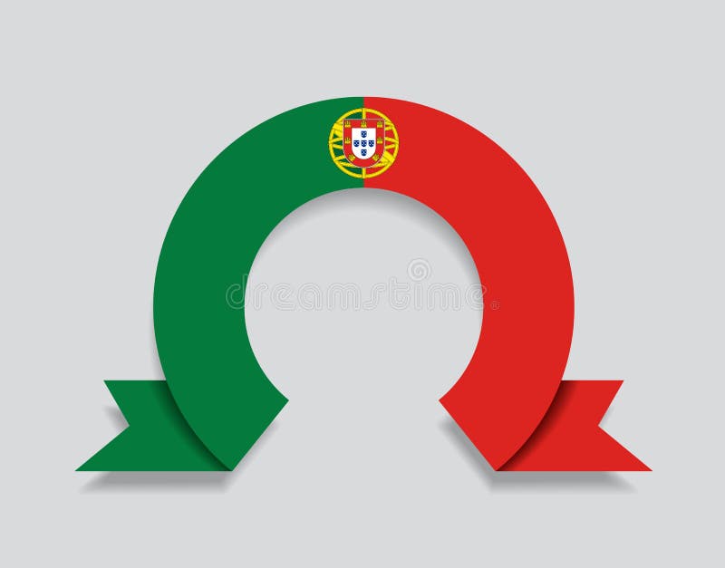Portuguese Flag Rounded Abstract Background. Vector Illustration. Stock ...