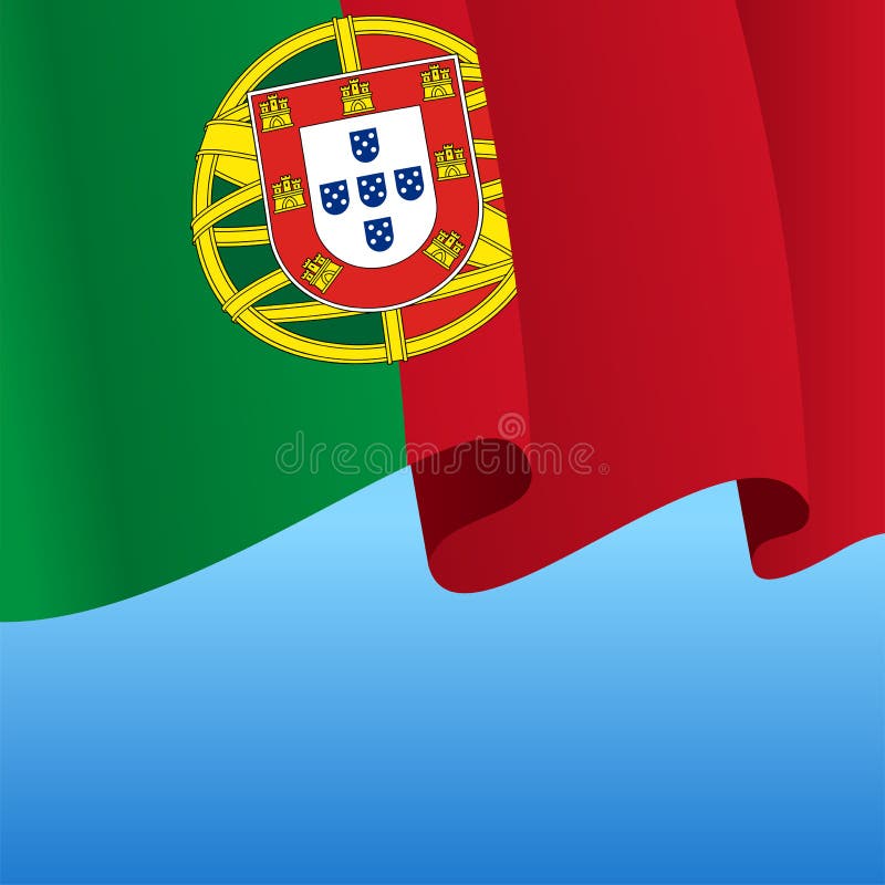 Portuguese Flag Wavy Abstract Background. Vector Illustration. Stock ...