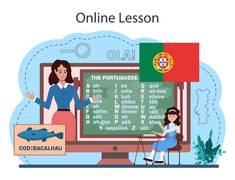 Online Portuguese Learning Stock Illustrations – 281 Online Portuguese ...