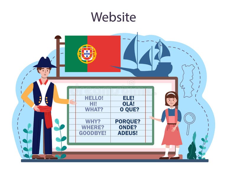 Online Portuguese Learning Stock Illustrations – 281 Online Portuguese ...