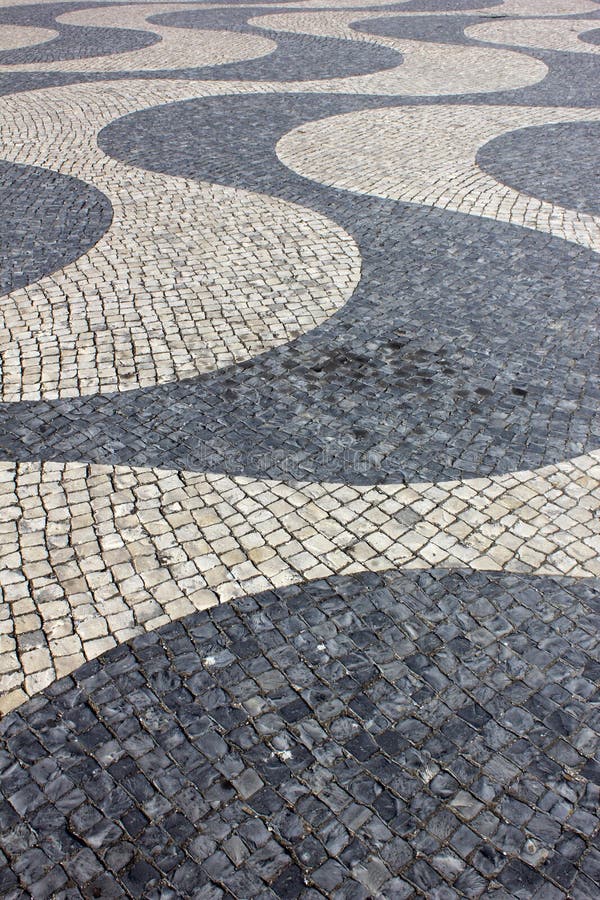 Portuguese Pavement, Calcada Portuguesa Stock Photo - Image of floor ...