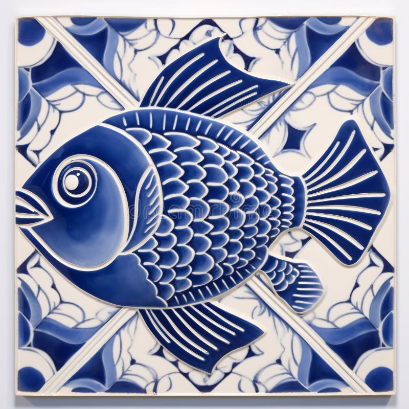 Portuguese Sardine Fish on Typical Traditional Tile Stock Illustration ...