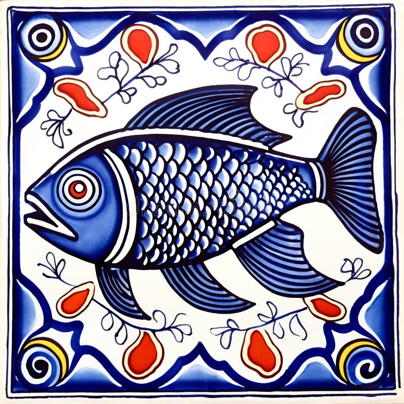 Portuguese Sardine Fish on Typical Traditional Tile Stock Photo - Image ...