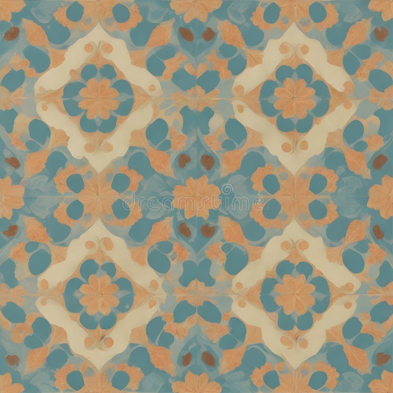 Portuguese Seamless Tile Pattern Design Generated by Ai Stock ...