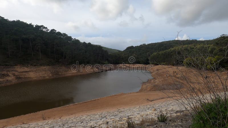 Mula dam in sintra stock footage. Video of rain, irrigation - 243539322