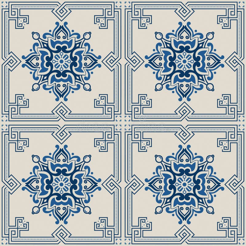 Portuguese Tile Vector Pattern Stock Vector - Illustration of ...