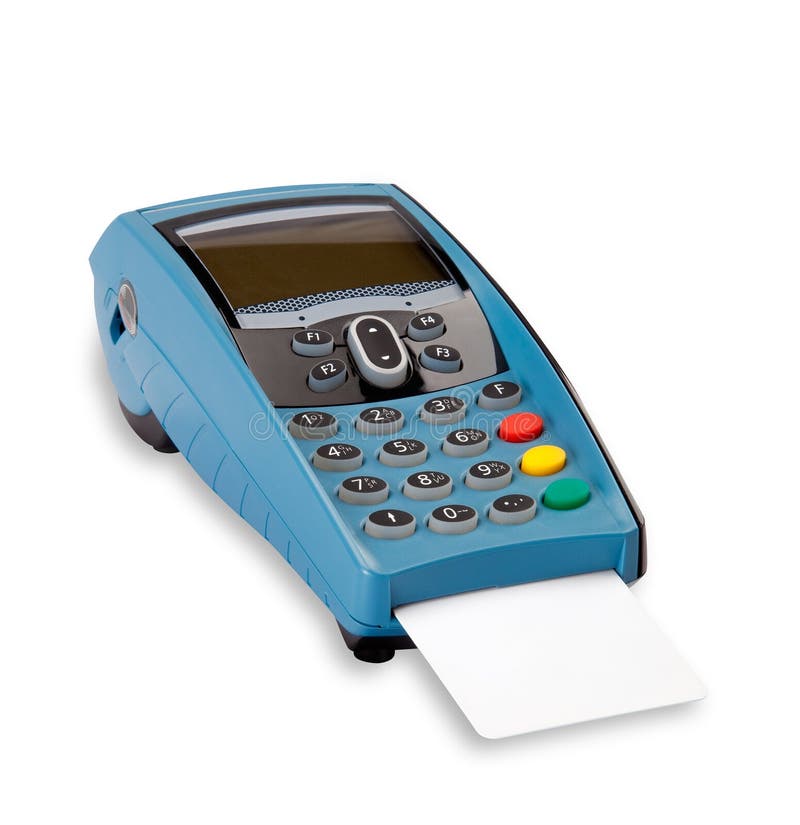 Wireless POS-terminal stock image. Image of purchase - 12302625