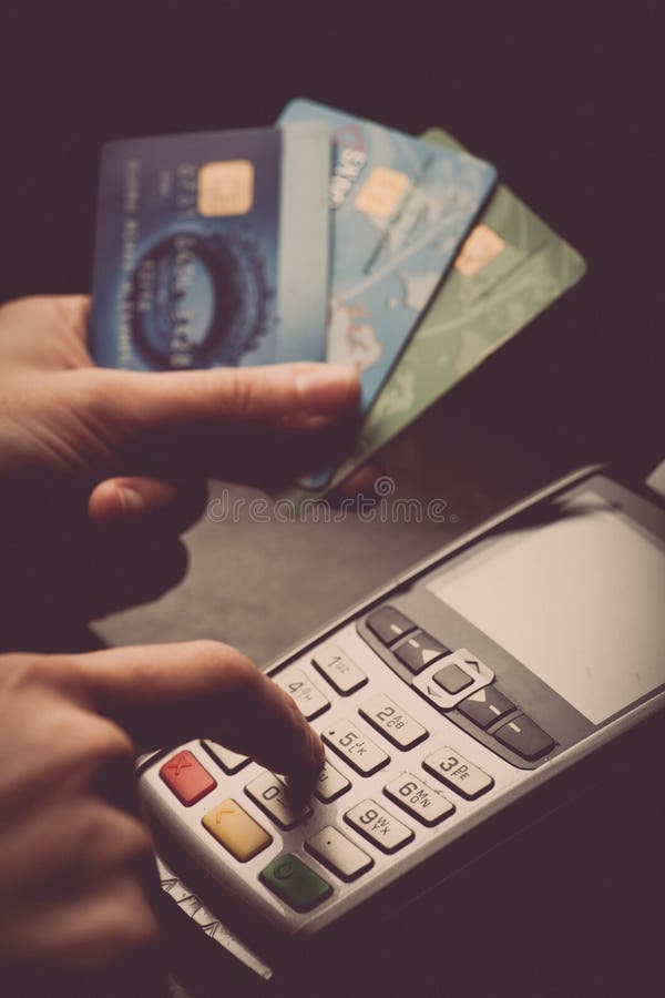 POS and credit cards stock photo. Image of device, sale - 67517352