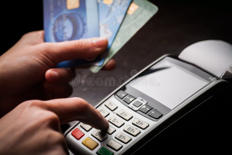 Credit Card and Pos Terminal Stock Image - Image of cash, credit: 13977805