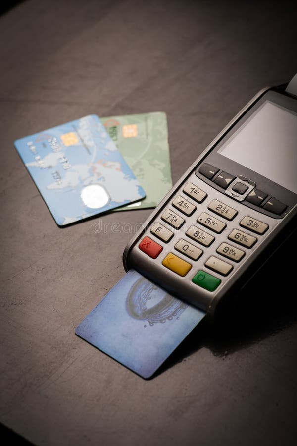 POS and credit cards stock photo. Image of paying, terminal - 68305828