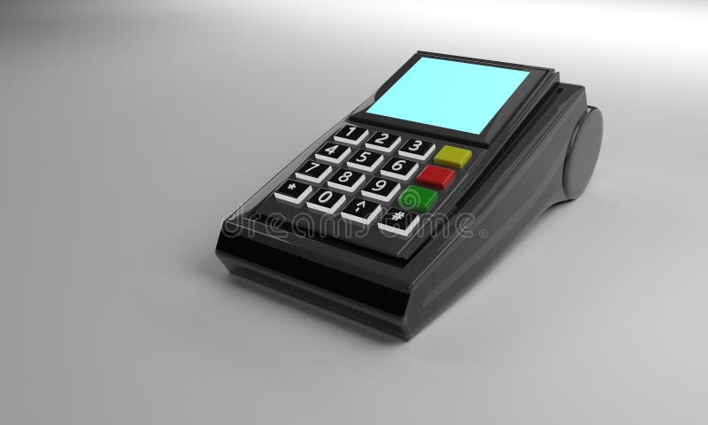 POS Device on the White, 3d Stock Photo - Image of purchase, finance ...