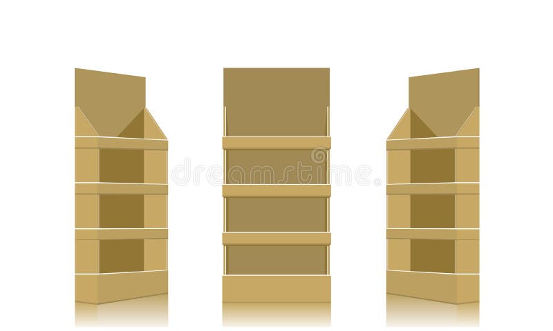 POS Display Mockup - Front View. Flat and Solid Color Design Vector ...