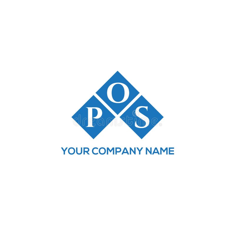 POS Letter Logo Design on WHITE Background. POS Creative Initials ...